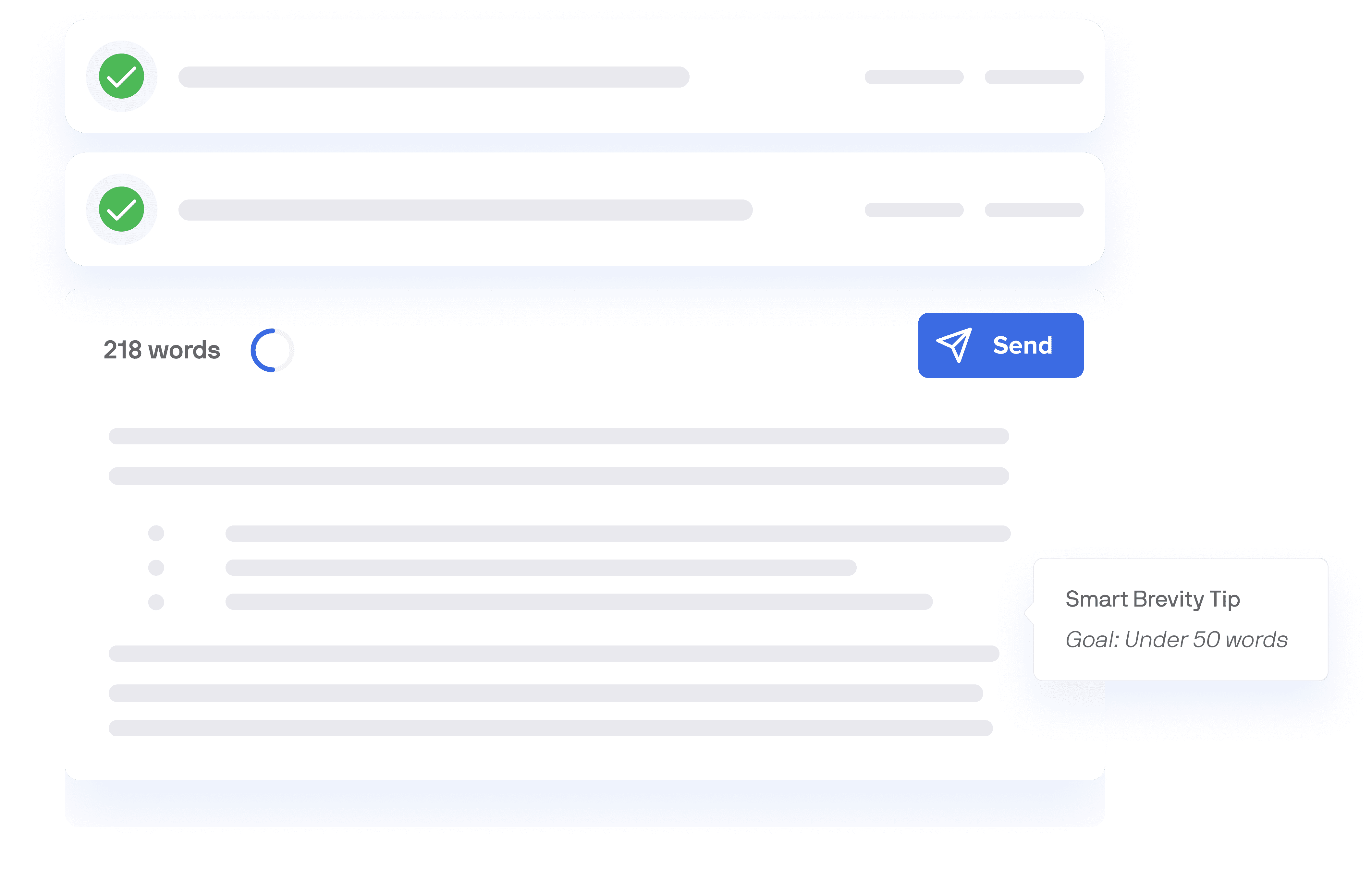 Axios HQ: Write less. Say more.